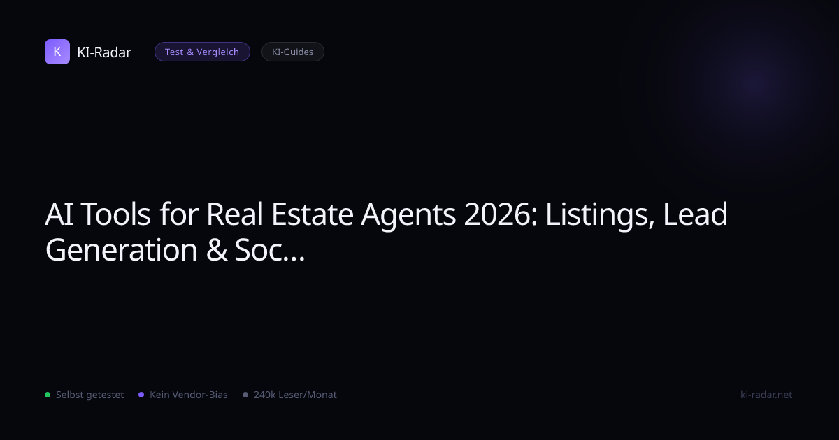 AI Tools for Real Estate Agents 2026: Listings, Lead Generation ...